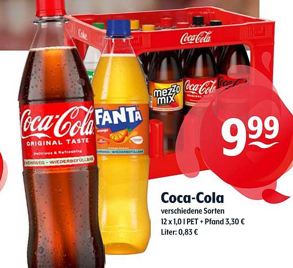 Coca-Cola Verschiedene Sorten Angebot bei Getränke Hoffmann
