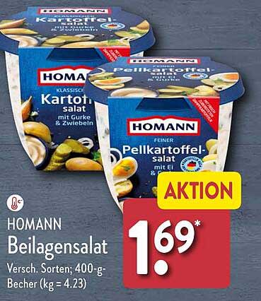 Homann Beilagensalat Angebot bei Aldi Nord