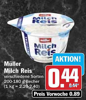 Müller Milch Reis Angebot bei Hit