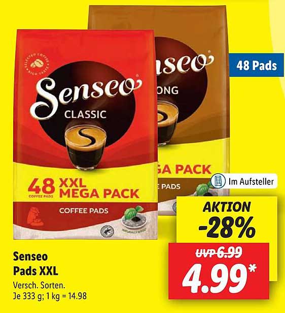 Senseo Pads Xxl Angebot bei Lidl