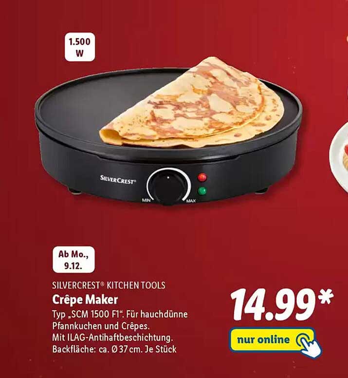 Silvercrest Crêpe Maker Angebot bei Lidl