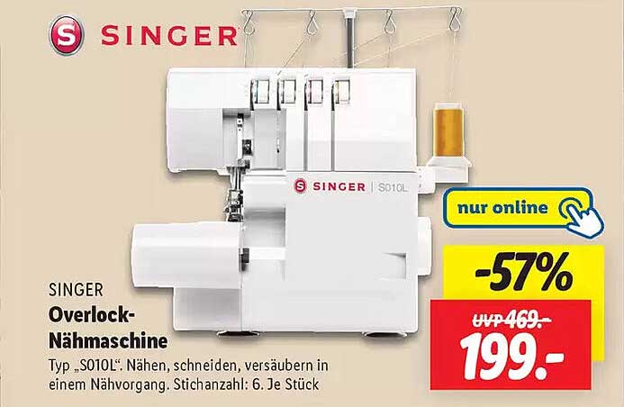 Singer Overlock-Nähmaschine Angebot bei Lidl
