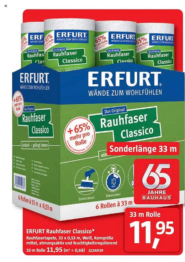 Rauhfaser Classico - Rolle Je 20 X 0,53 M Angebot bei Globus Baumarkt ...