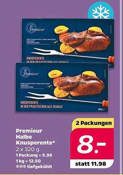 Premieur Halbe Knusperente 2 X 320 G Angebot bei NETTO - ProspektGuru.de