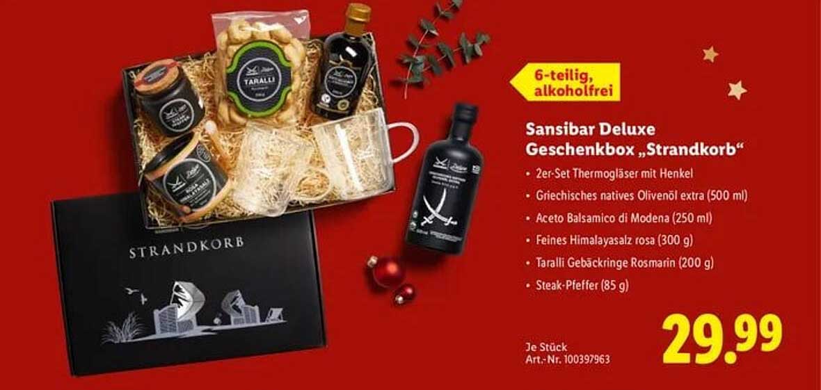 Sansibar Deluxe Geschenkbox „Strandkorb“ Angebot bei Lidl - ProspektGuru.de