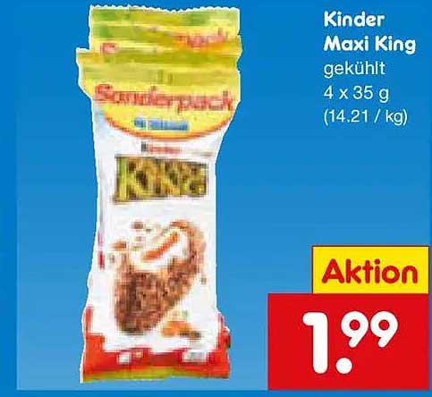 Kinder Maxi King Angebot bei Netto Marken-Discount - ProspektGuru.de
