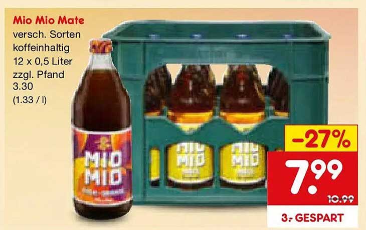 Mio Mio Mate Verschieden. Sorten Koffeinhaltig 12 X 0,5 Liter Zzgl ...