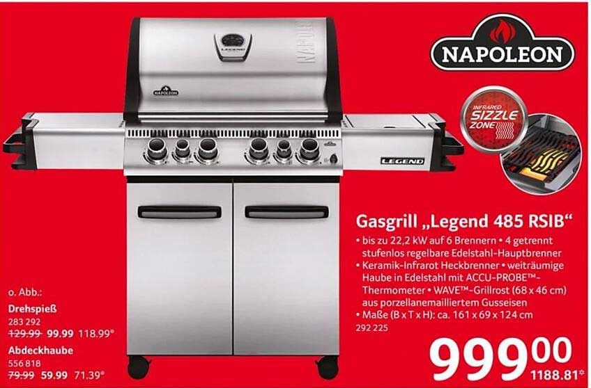 Gasgrill „Legend 485 Rsib“ Von Napoleon - Hochwertiger Grillgenuss ...