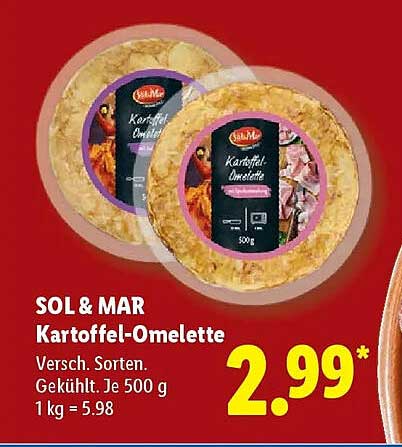 Sol & Mar Kartoffel-Omelette Angebot bei Lidl - ProspektGuru.de