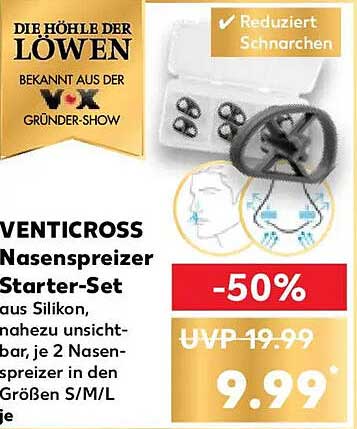 Venticross Nasenspreizer Starter-Set Angebot bei Kaufland - ProspektGuru.de