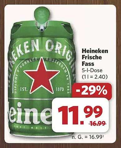 Heineken Frische Fass 5-L-Dose Angebot bei Combi