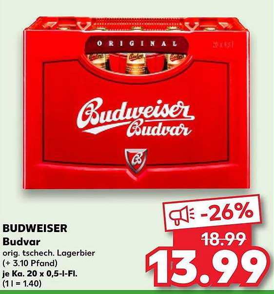 Budweiser Budvar Angebot bei Kaufland
