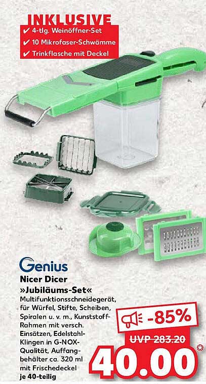 Genius Nicer Dicer »Jubiläums-Set« Angebot bei Kaufland