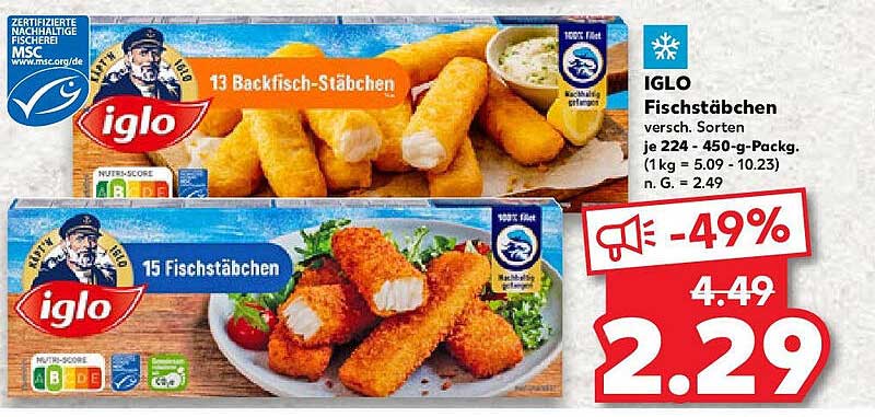 Erstaunlich Iglo Fischstäbchen Angebot Ebenbild