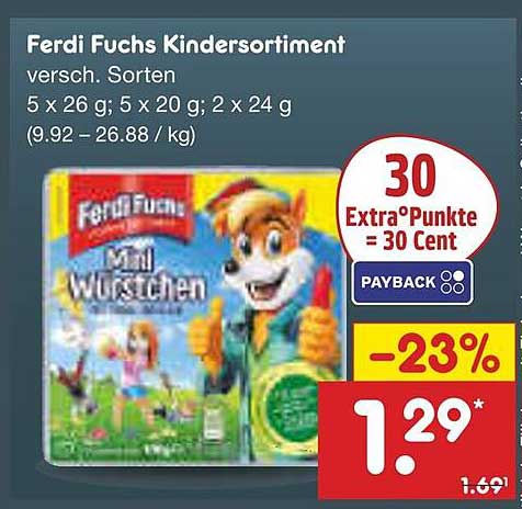 Ferdi Fuchs Kindersortiment - Verschiedene Sorten Angebot bei Netto ...