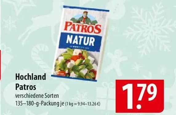 Hochland Patros Natur Angebot bei Famila Nord Ost