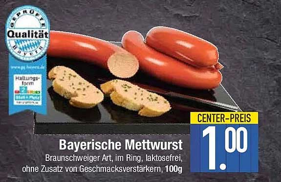 Bayerische Mettwurst Angebot bei E-Center - ProspektGuru.de