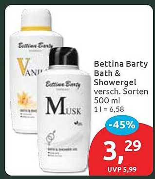 Bettina Barty Bath & Showergel Versch. Sorten 500 Ml Angebot bei Budni ...