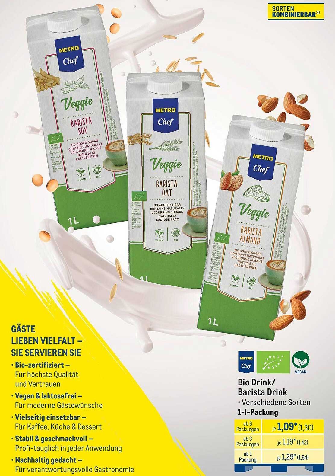 Bio Drink/Barista Drink - Verschiedene Sorten 1-L-Packung Angebot bei ...