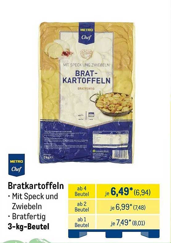 Bratkartoffeln Mit Speck Und Zwiebeln Bratfertig 3-Kg-Beutel Angebot ...
