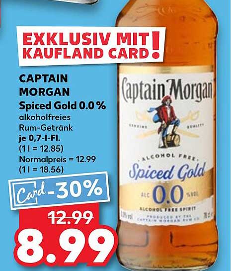 Captain Morgan Spiced Gold Oder White Rum-Getränk Angebot bei Kaufland ...