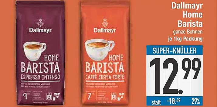 Dallmayr Home Barista Verschiedene Sorten, Ganze Bohnen, 1 Kg Packung ...