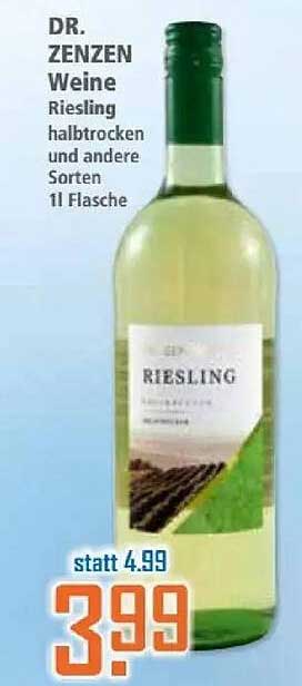 Dr. Zenzen Weine Riesling Halbtrocken Und Andere Sorten 1L Flasche ...