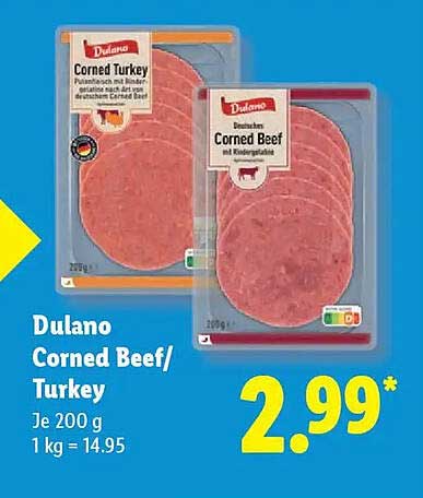Dulano Corned Beef/Turkey Angebot bei Lidl - ProspektGuru.de