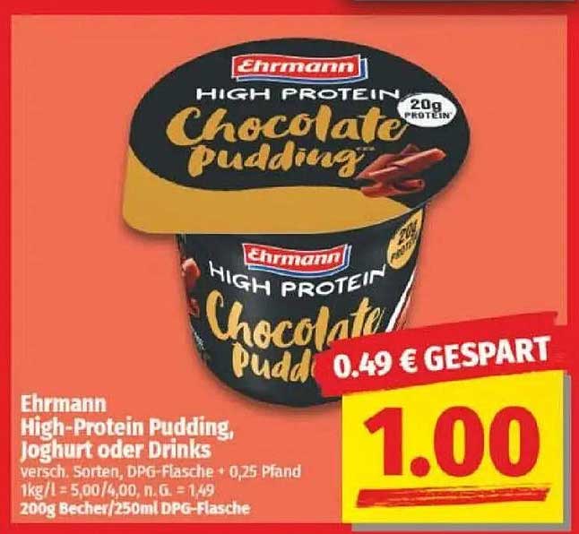 Ehrmann High-Protein Pudding, Joghurt Oder Drinks Angebot bei NP ...