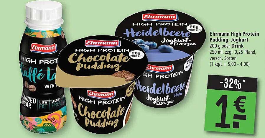 Ehrmann High Protein Pudding, Joghurt Angebot bei Marktkauf ...