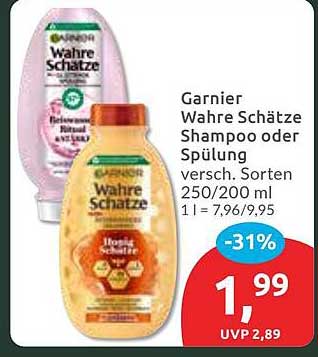 Garnier Wahre Schätze Shampoo Oder Spülung Verschiedene Sorten, 1 L: 7 ...
