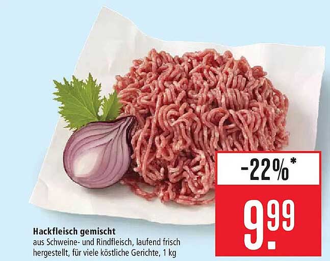 Hackfleisch Gemischt Aus Schweine- Und Rindfleisch, Ständig Frisch ...