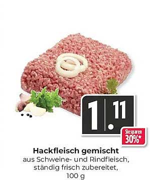 Hackfleisch Gemischt Aus Schweine- Und Rindfleisch, Ständig Frisch ...