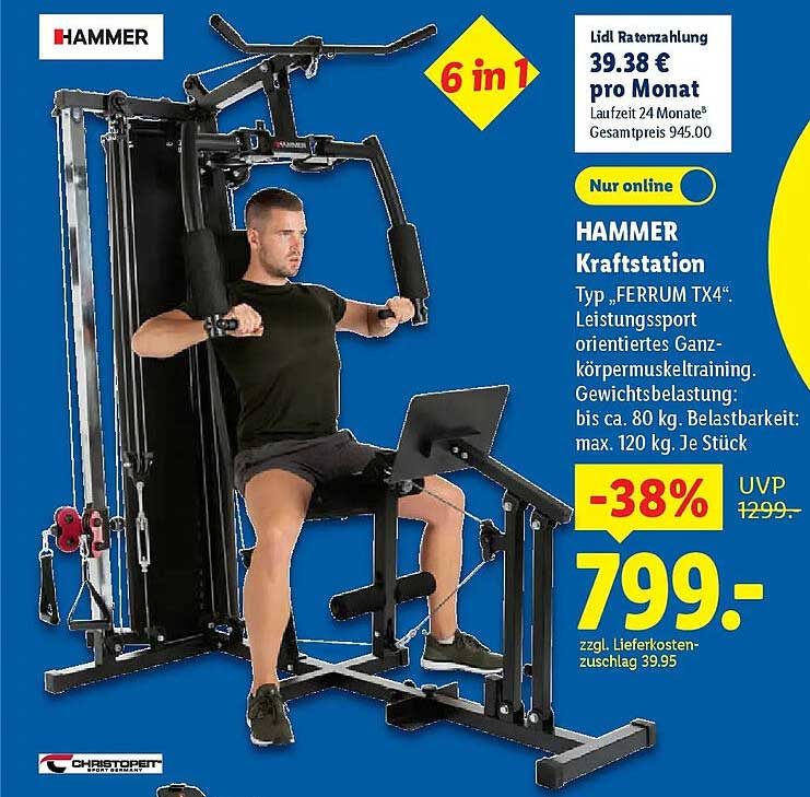 Hammer Kraftstation Typ „Ferrum Tx4“: Leistungssport Orientiertes ...