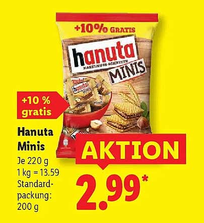 Hanuta Minis Angebot bei Lidl - ProspektGuru.de