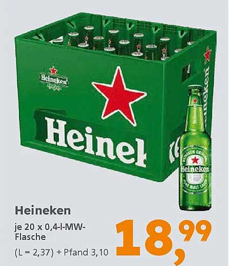 Heineken Je 20 X 0,4-L-Mw-Flasche Angebot bei Getränke Hoffmann ...