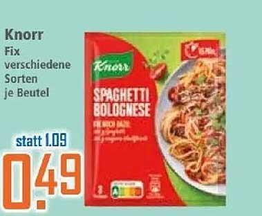 Knorr Fix Verschiedene Sorten Je Beutel Angebot bei K+K Klaas & Kock ...