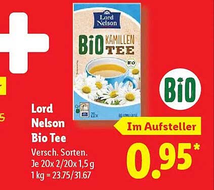 Lord Nelson Bio Tee Angebot bei Lidl - ProspektGuru.de