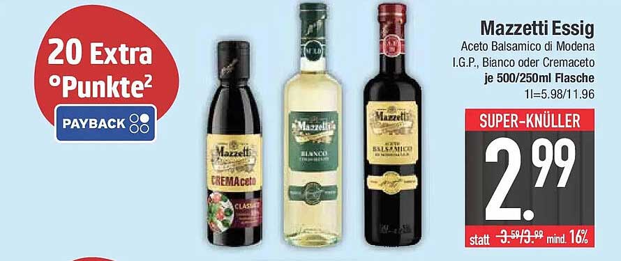 Mazzetti Essig Aceto Balsamico Di Modena I.g.p., Bianco Oder Cremaceto ...