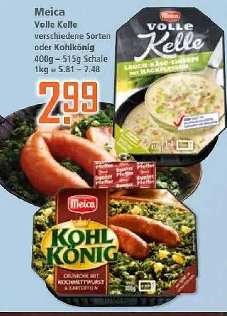Meica Volle Kelle Verschiedene Sorten Oder Kohlkönig 400G - 515G Schale ...