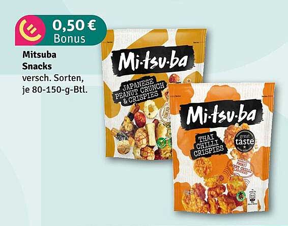 Mitsuba Snacks Versch. Sorten, Je 100-G-Btl. Angebot bei REWE ...