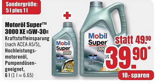 Motoröl Super™ 3000 Xe »5W-30« Kraftstoffeinsparung (Nach Acea A5/5 ...