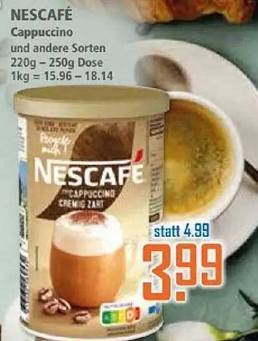 Nescafé Cappuccino Und Andere Sorten 220G - 250G Dose Angebot bei K+K ...
