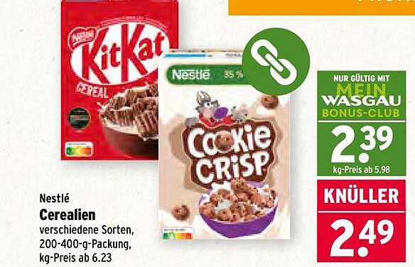 Nestlé Cerealien Verschiedene Sorten, 200-400-G-Packung Angebot bei ...