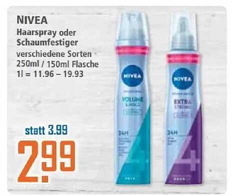 Nivea Haarspray Oder Schaumfestiger Verschiedene Sorten 250Ml / 150Ml ...