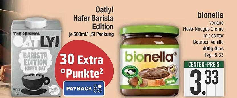 Oatly! Hafer Barista Edition Je 500Ml/1,5L Packung Angebot bei E-Center ...
