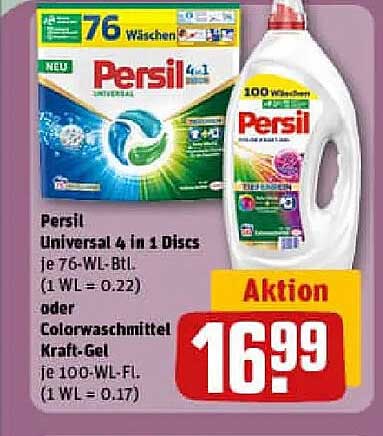 Persil Universal 4 In 1 Discs Je 76-Wl-Btl. Oder Colorwaschmittel Kraft ...