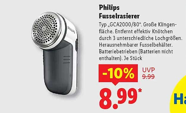 Philips Fusselrasierer Angebot bei Lidl - ProspektGuru.de