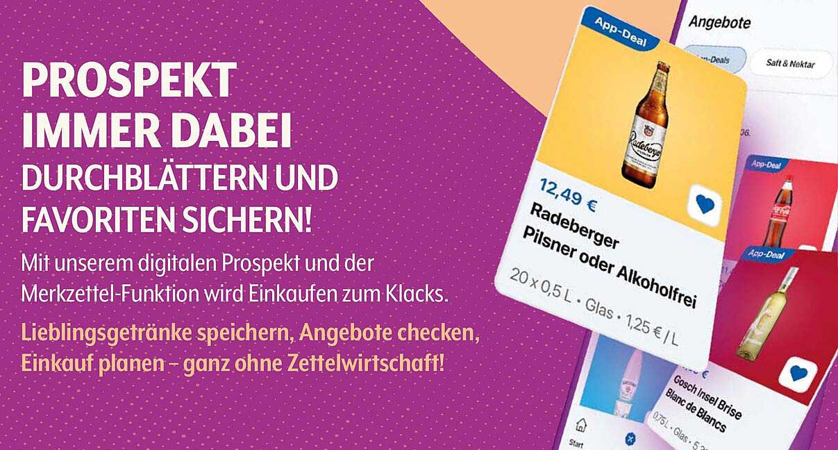 Radeberger Alkoholfrei Oder Pilsner 20 X 0,5L Angebot bei Getränke ...