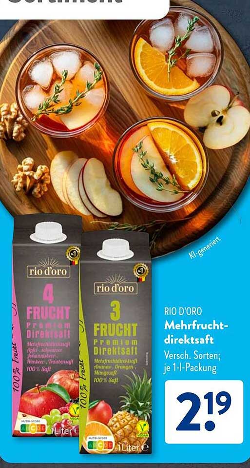 Rio D'oro Mehrfrucht-Direktsaft Angebot bei Aldi Süd - ProspektGuru.de